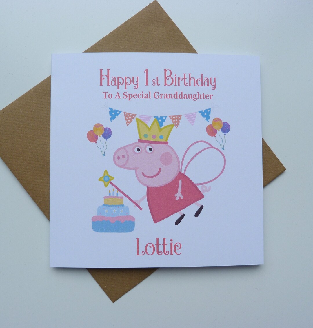 Personalised Handmade Birthday Card Peppa Pig .daughter - Etsy