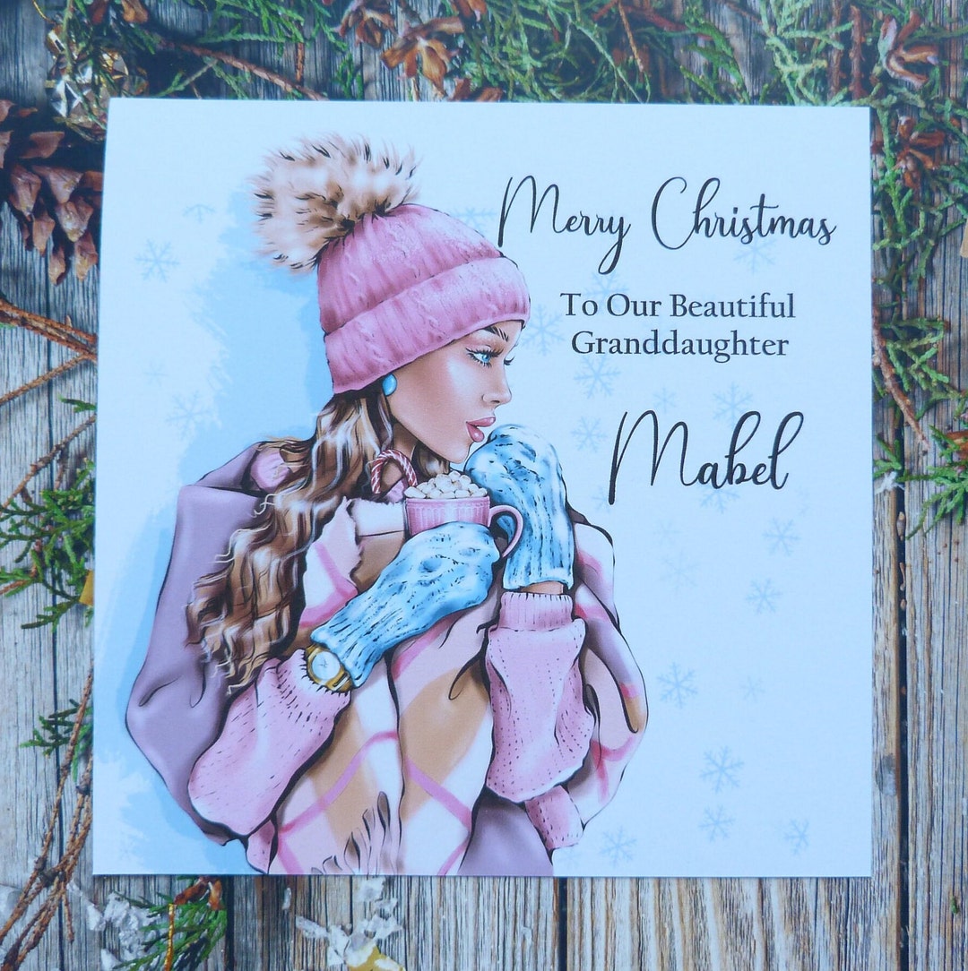 Personalised Christmas Card Daughter Granddaughter Friend Niece Bestie Someone Special Sister ...