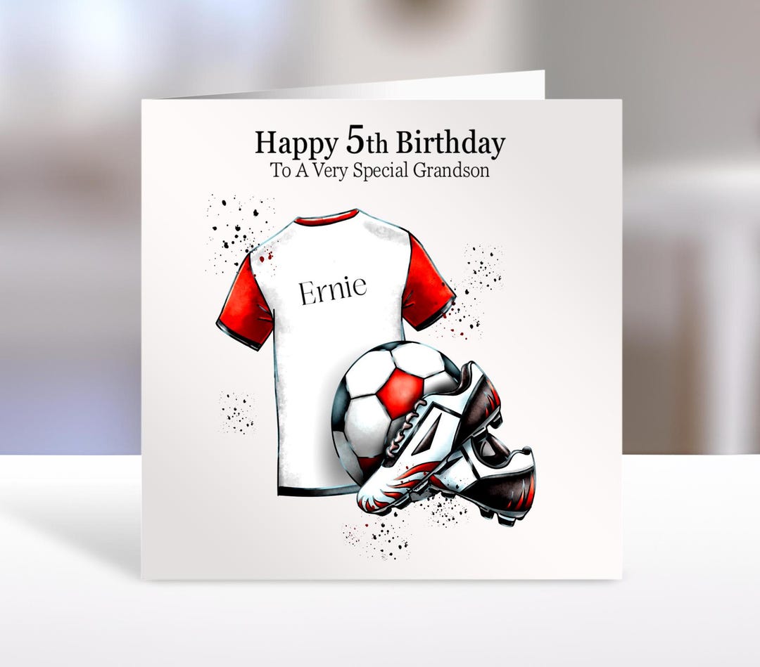 Personalised Birthday Card Football Son Grandson Nephew Brother Friend ...