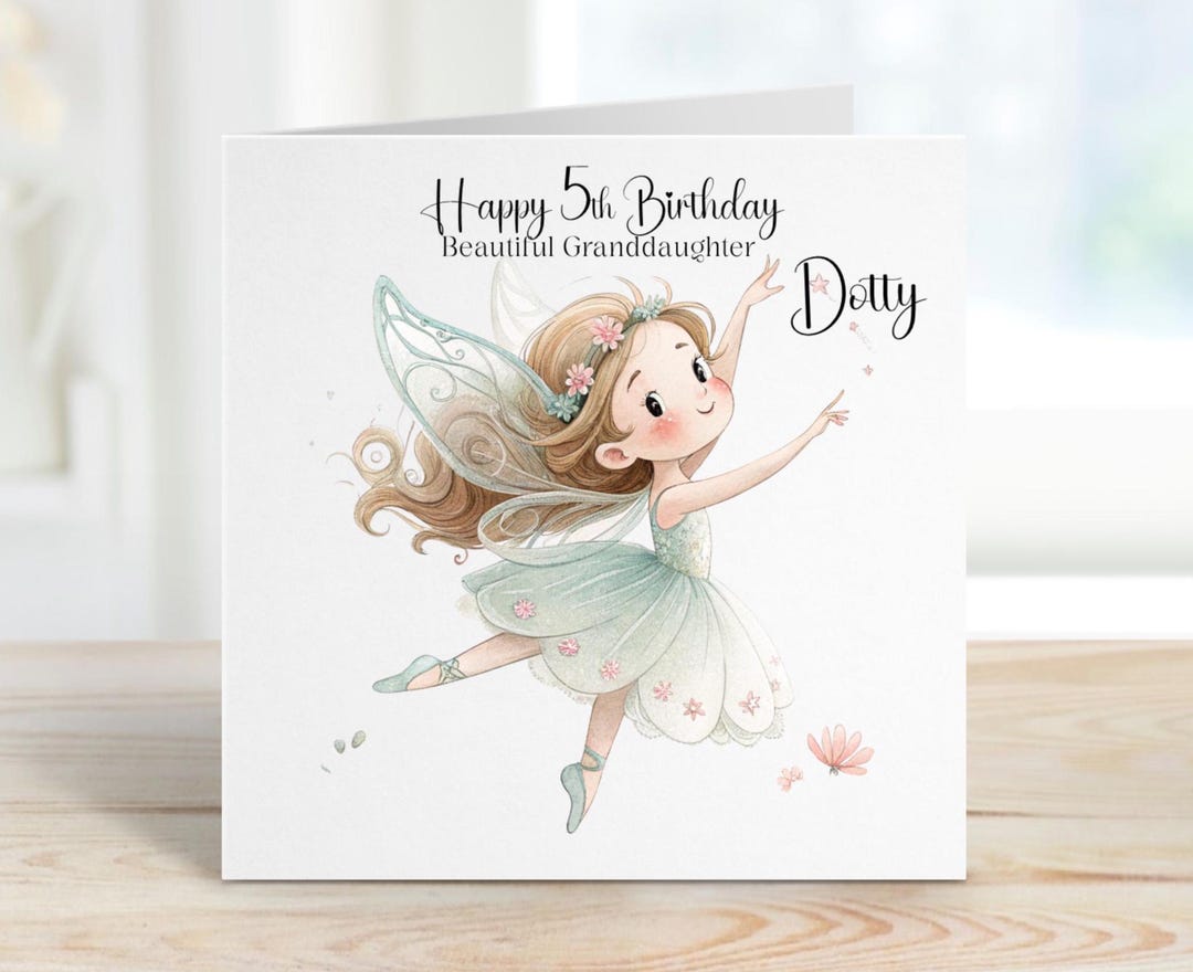 Birthday Card Fairy Ballerina for Daughter Granddaughter Cousin ...