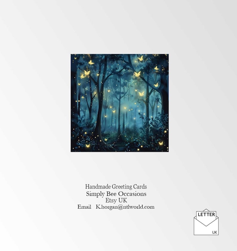 Enchanted Forest Blank Greeting Card: Fairy Lights & Butterflies (PP10 ...