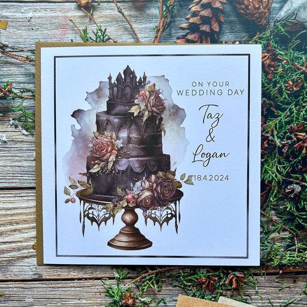Gothic Wedding Card - Etsy UK