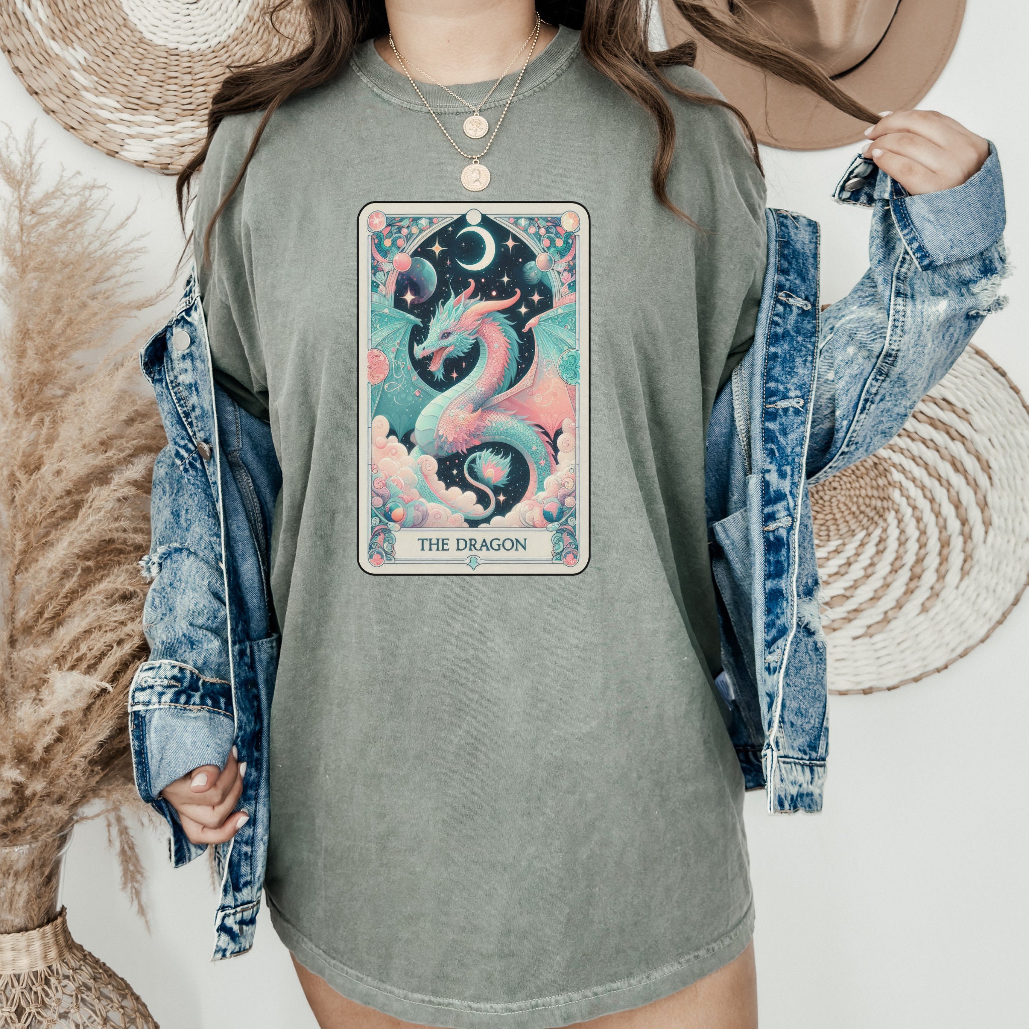 Cottagecore Shirt, Mystical Shirt, the Dragon Tarot Card, Fairycore T ...
