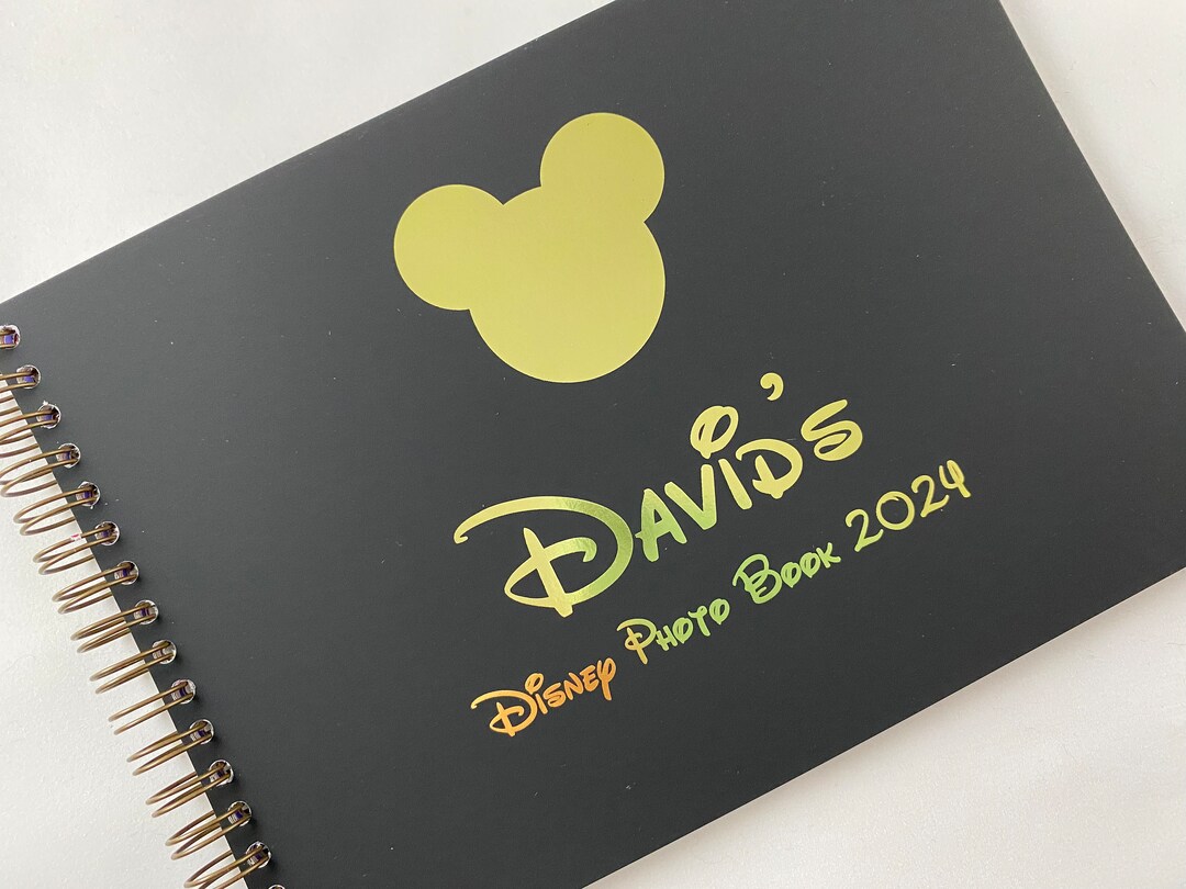 Disney Mickey Mouse Style Foiled Personalised Photo Book Black - Etsy