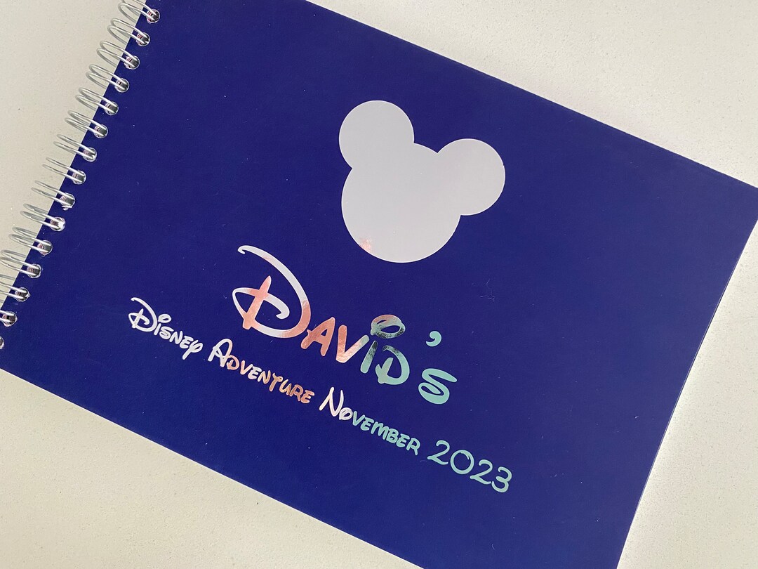 Disney Mickey Mouse Style Foiled Personalised Autograph Book - Etsy