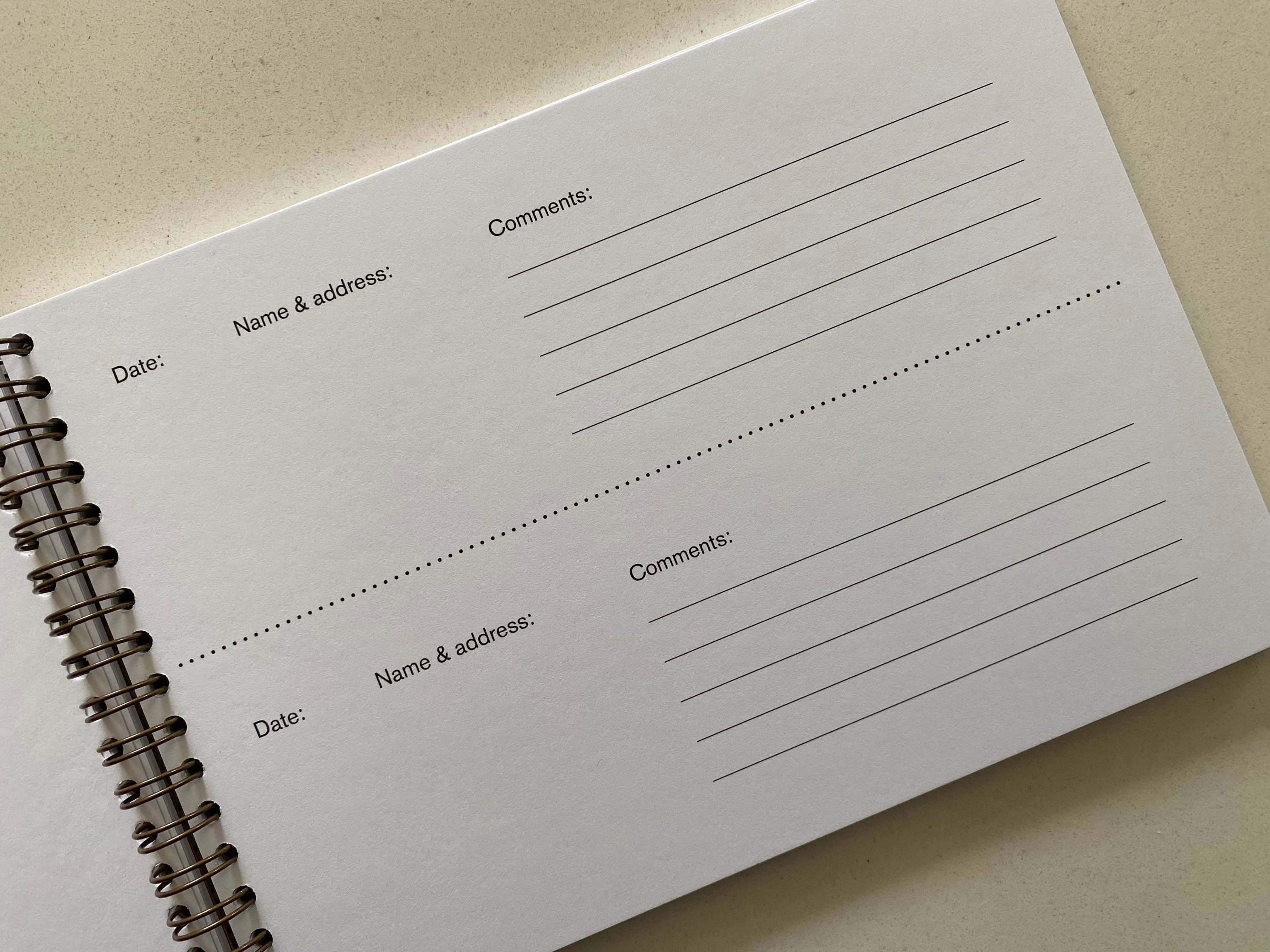 Personalised Kraft & Black Visitors Book Featuring Sailing Yacht Design ...
