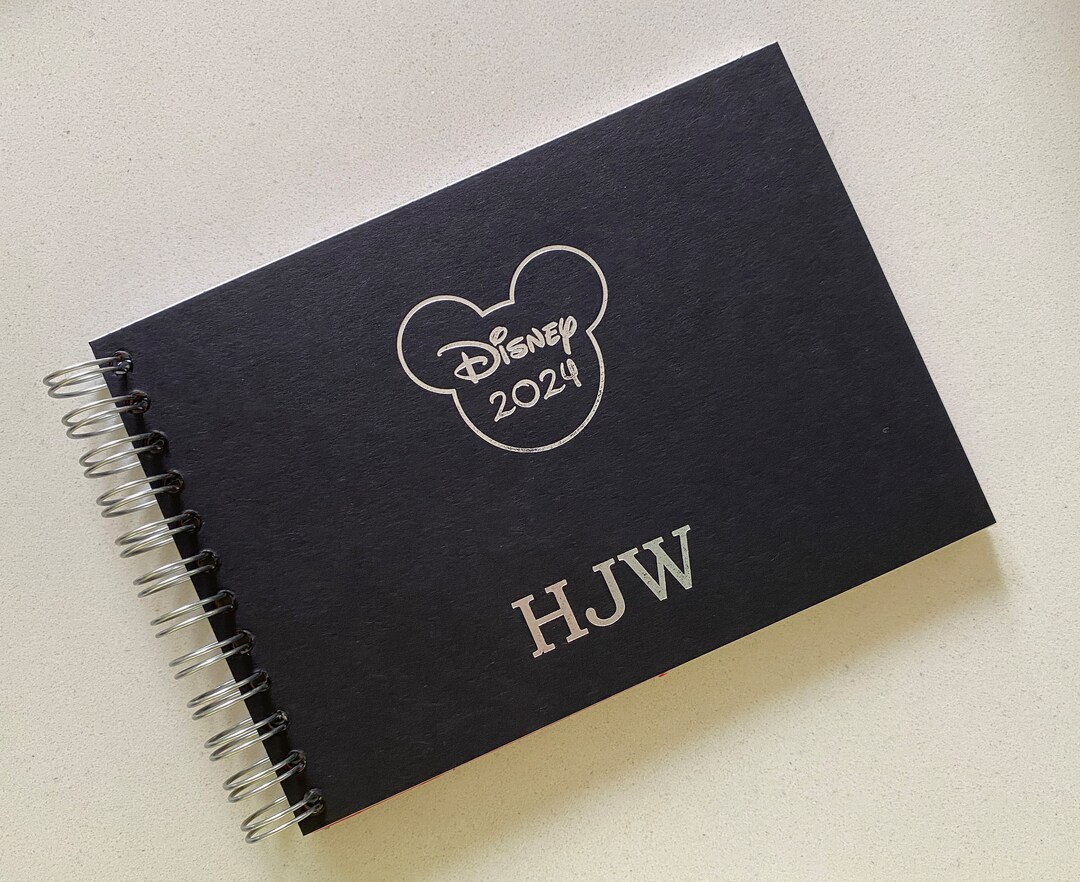Disney Style Monogrammed Autograph Book Black and Silver A6 - Etsy