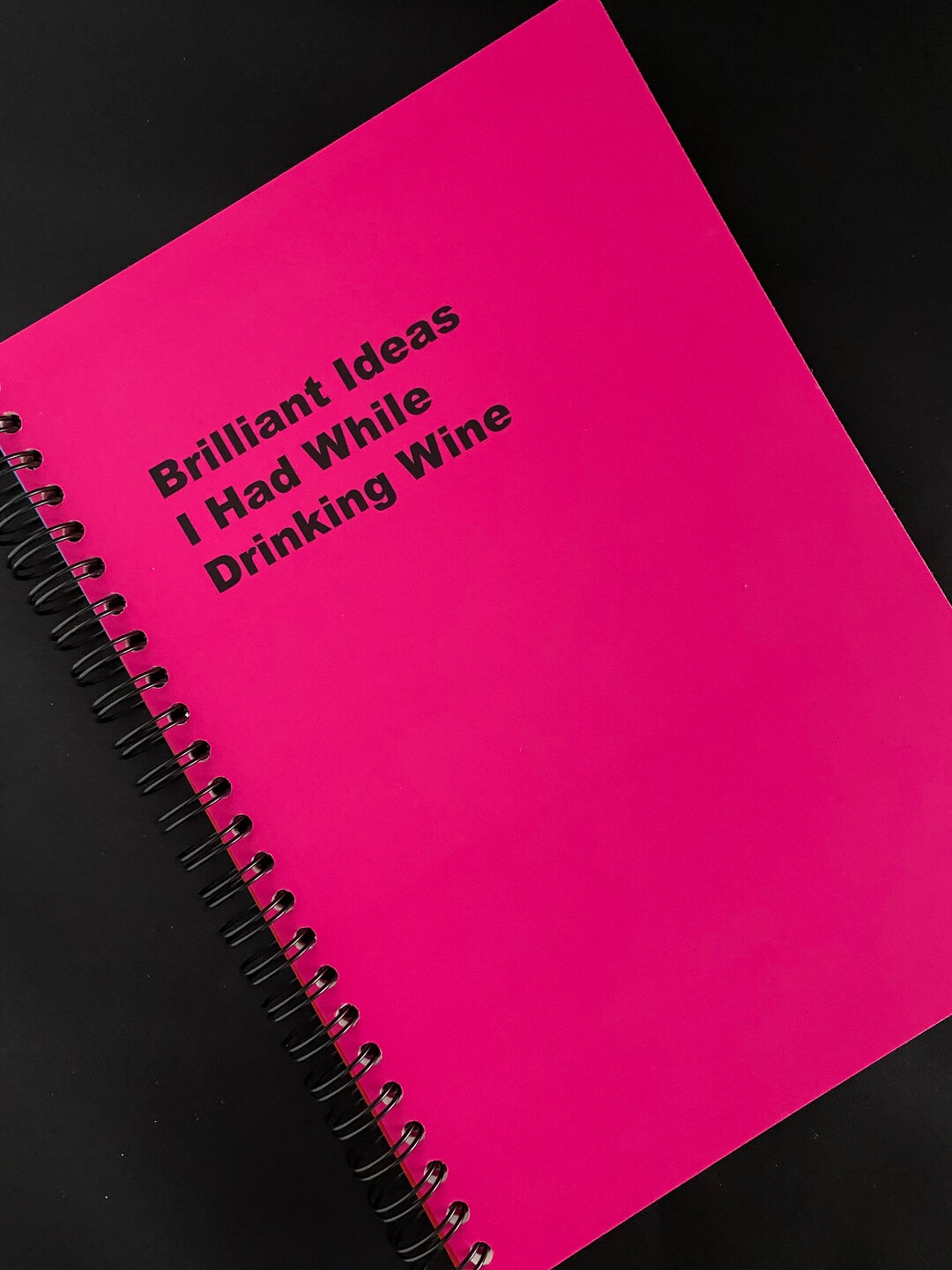 Drinking Wine Personalised Wiro Bound Notebook, Planning Notebook ...