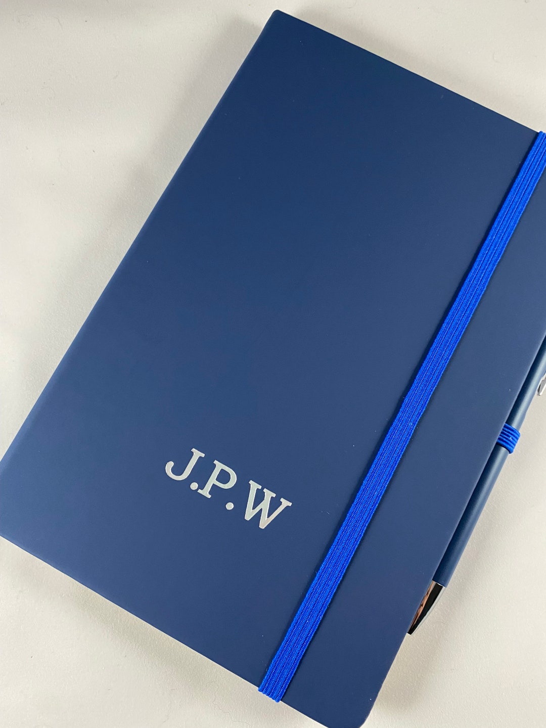 Lined Blue Notebook, Personalised A5 Notebook With Foil Printed ...