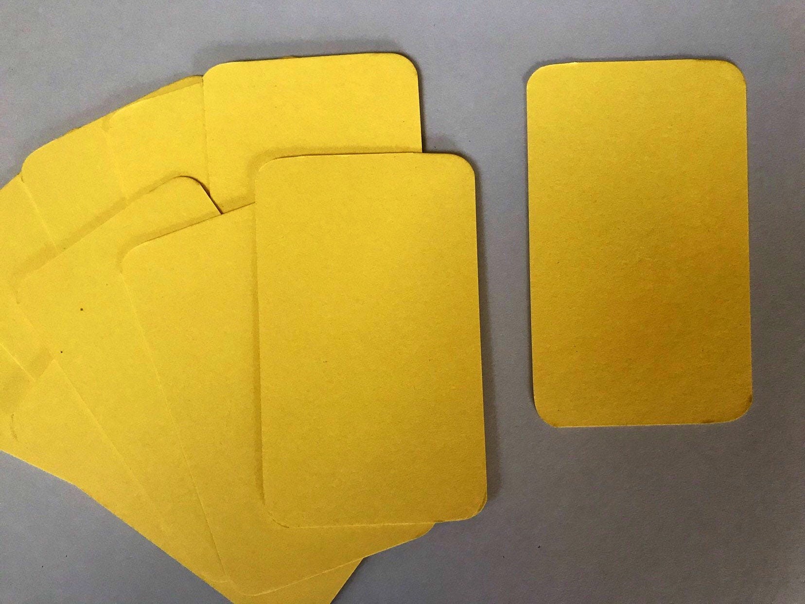 50 Bright Yellow Blank Business Cards 300GSM - Etsy UK