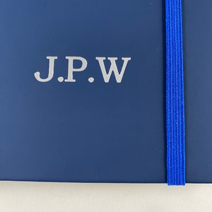 Lined Blue Notebook, Personalised A5 Notebook With Foil Printed ...