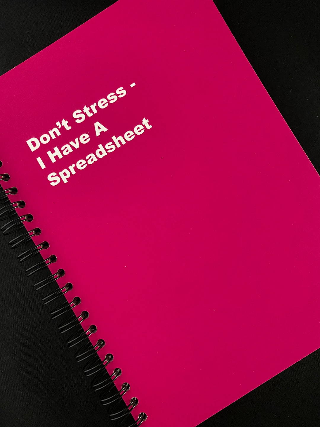 Don't Stress Personalised Wiro Bound Notebook, Planning Notebook ...