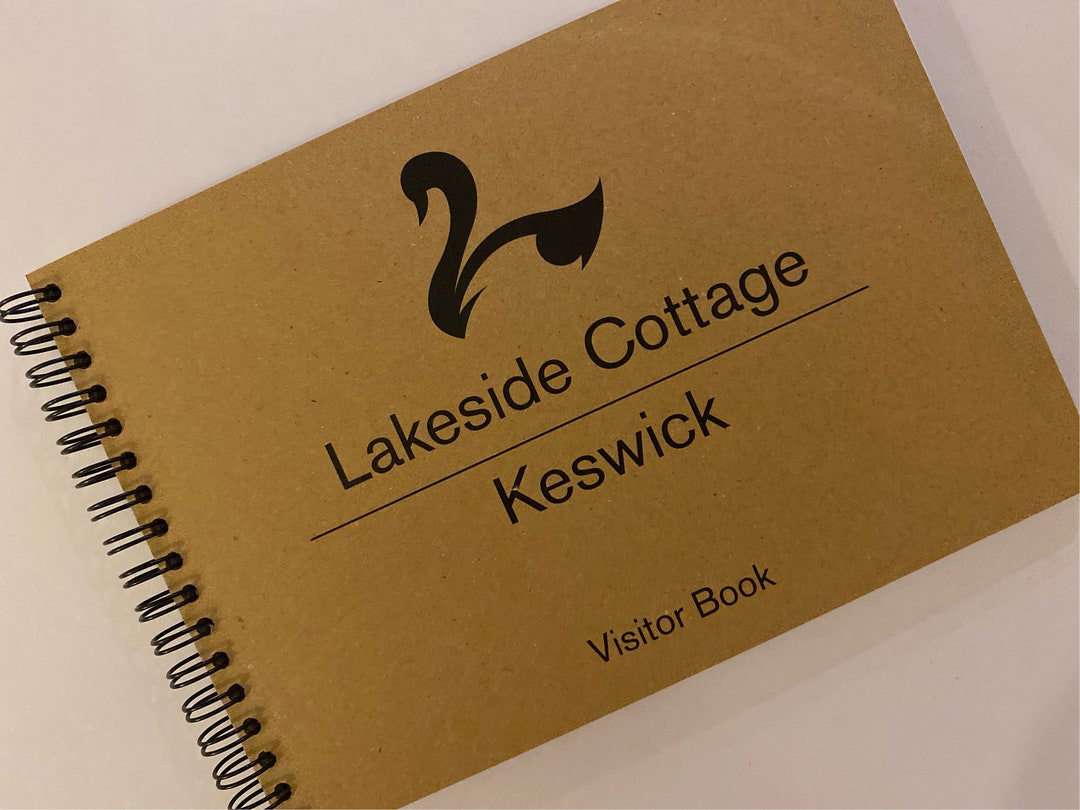 Personalised Kraft & Black Visitors Book - Etsy
