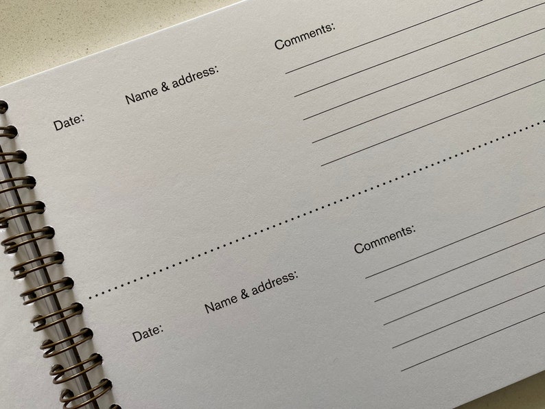 Personalised Kraft & Black Visitors Book Featuring Sailing Yacht Design ...
