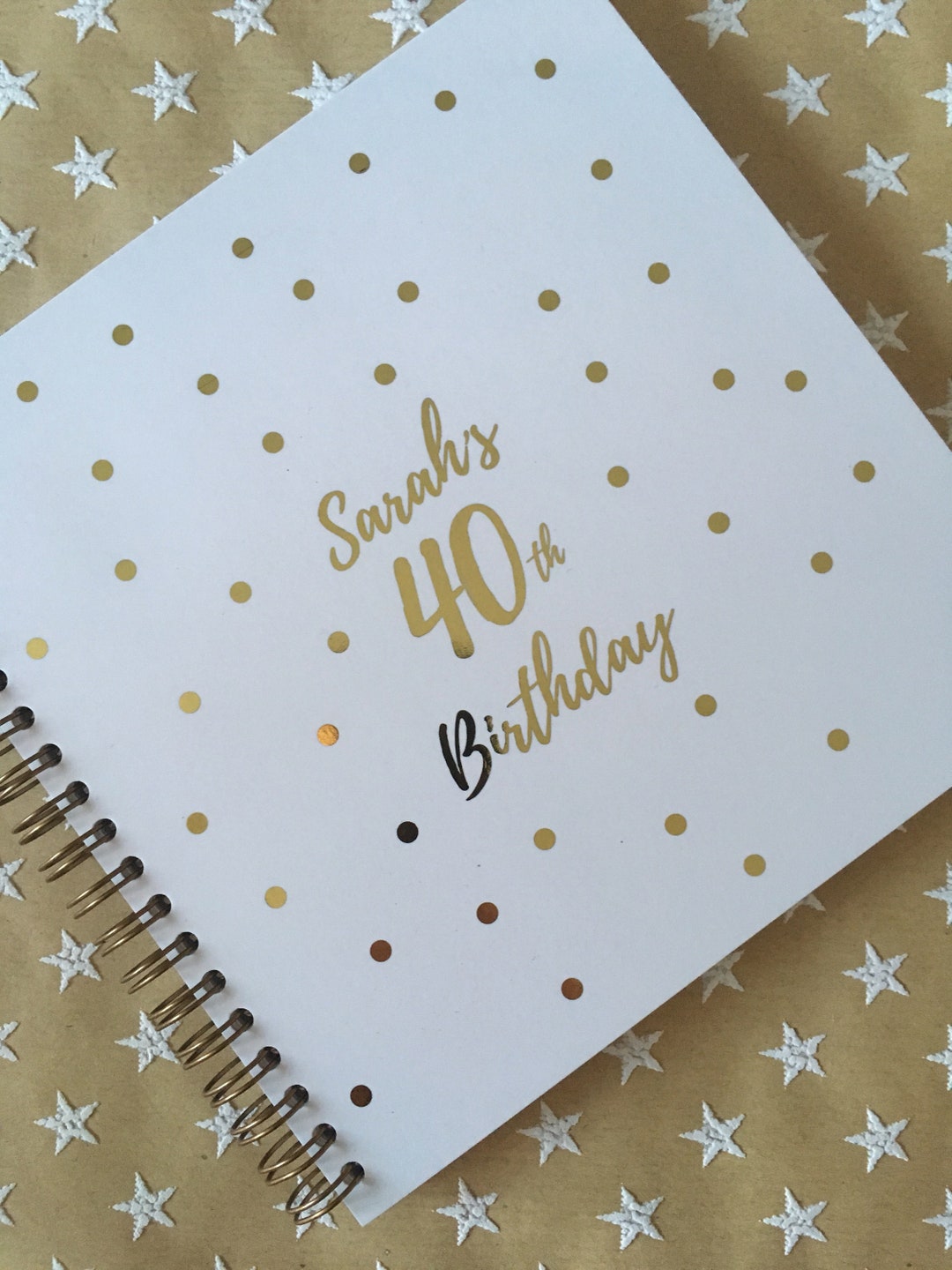 Gold & Ivory Personalised Birthday Book - Etsy