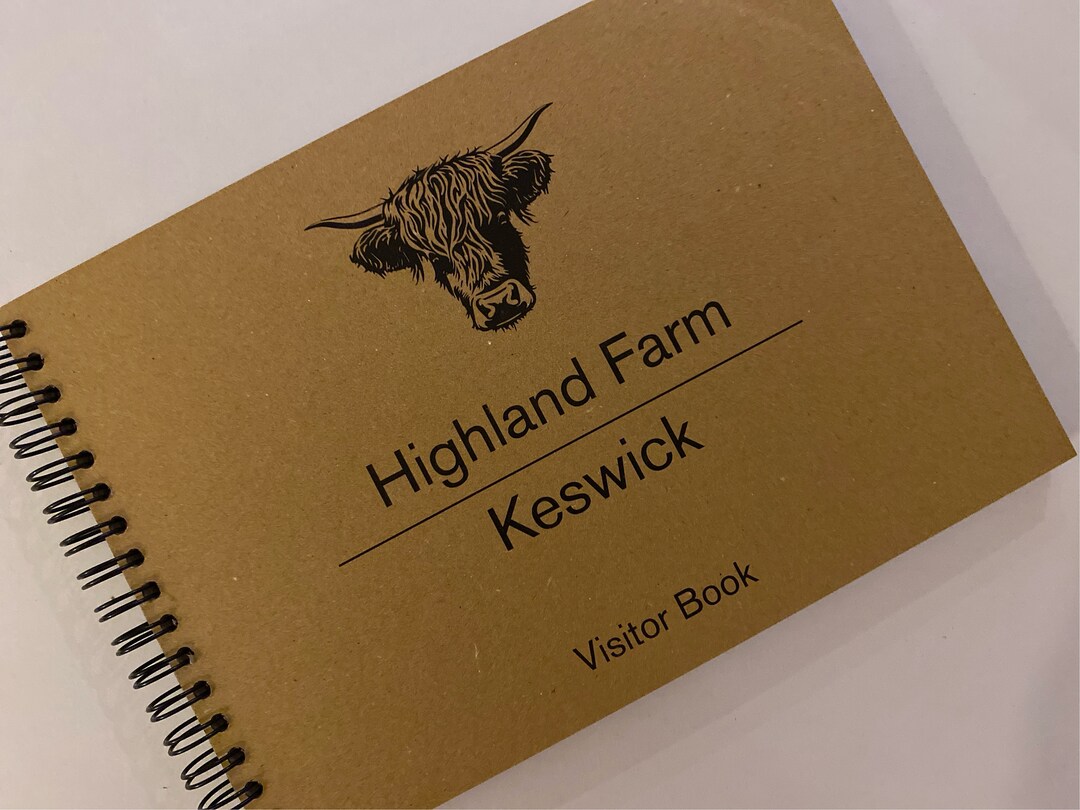 Personalised Kraft & Black Visitors Book - Etsy