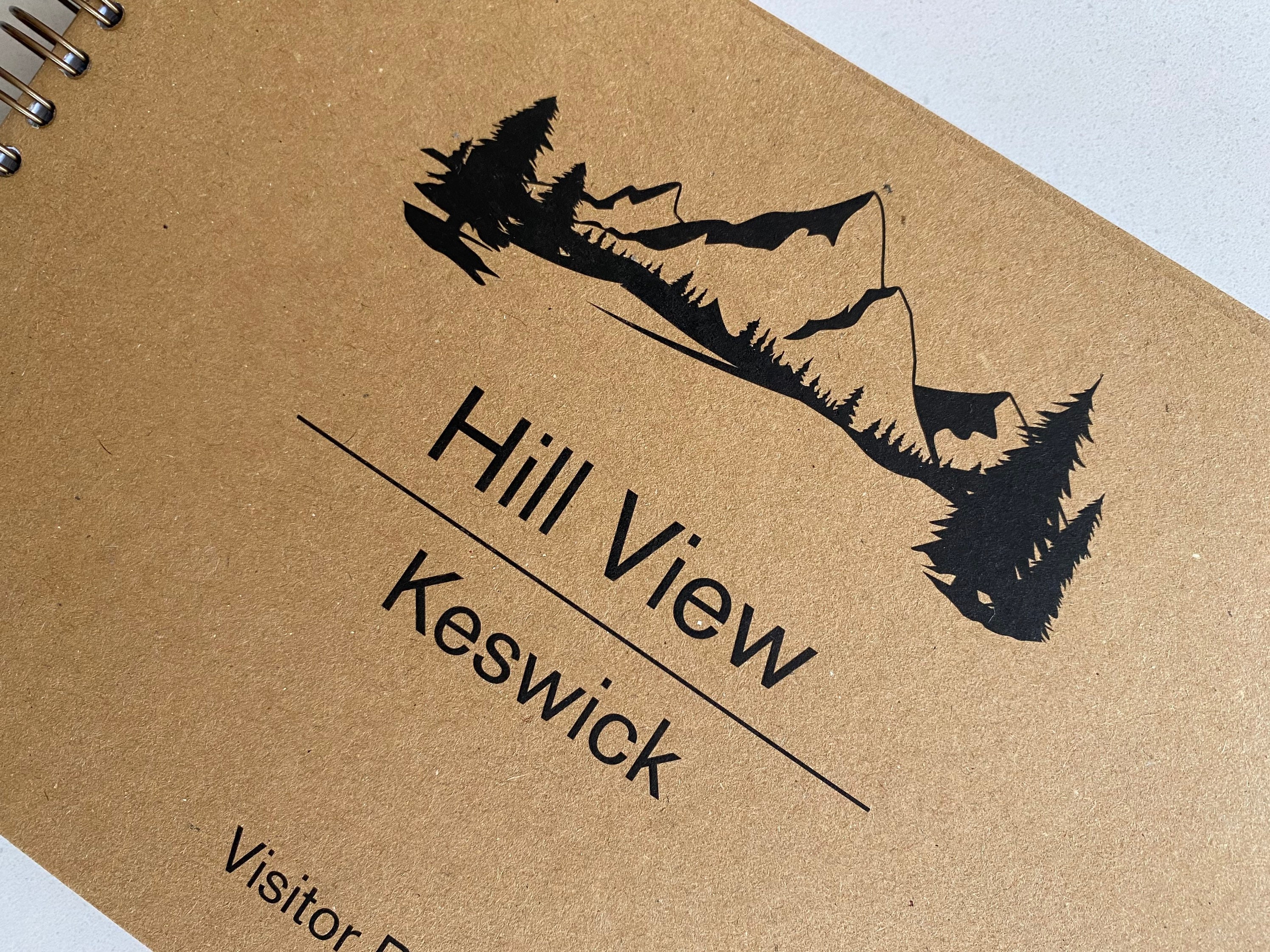 Personalised Kraft & Black Visitors Book - Etsy UK