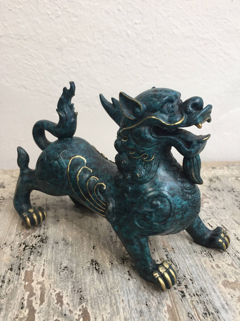A Pair of Dan Qing Pixiu Sculpture by Feng Shui 風水 Master Wang Ao Foo ...