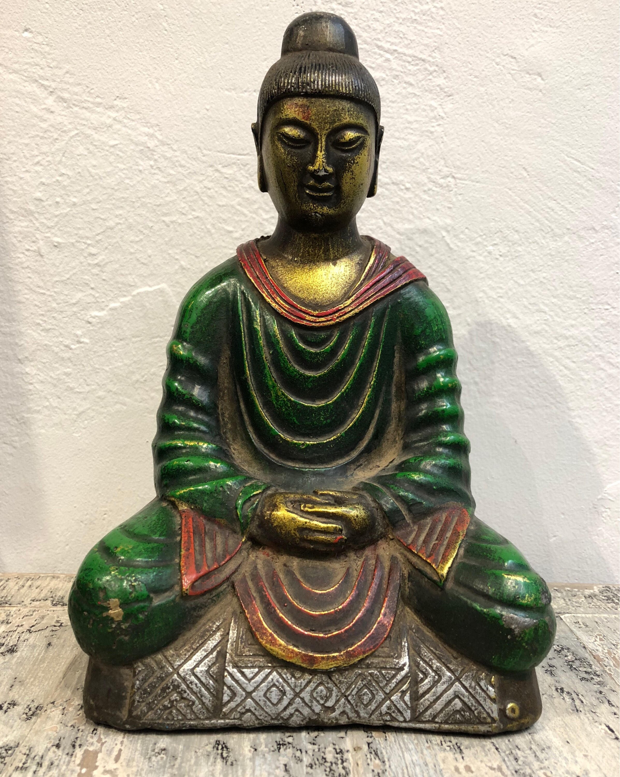 Buda chino pintado de la dinastía Qing. | Etsy