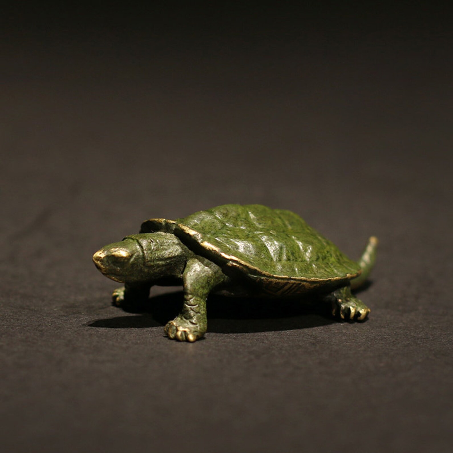 Chinese Green Feng Shui Longevity Turtle Brass - Etsy