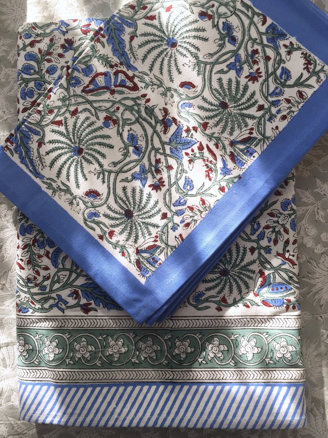 Placemat CYRIELLE Blue and Green Table Linen House Linen From VILLA D ...