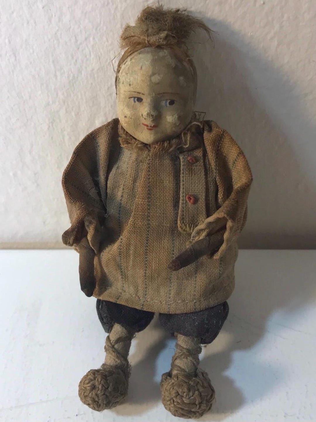 Old Antique Russian Composition Doll W/ Painted Eyes 3 1/2 “ - Etsy