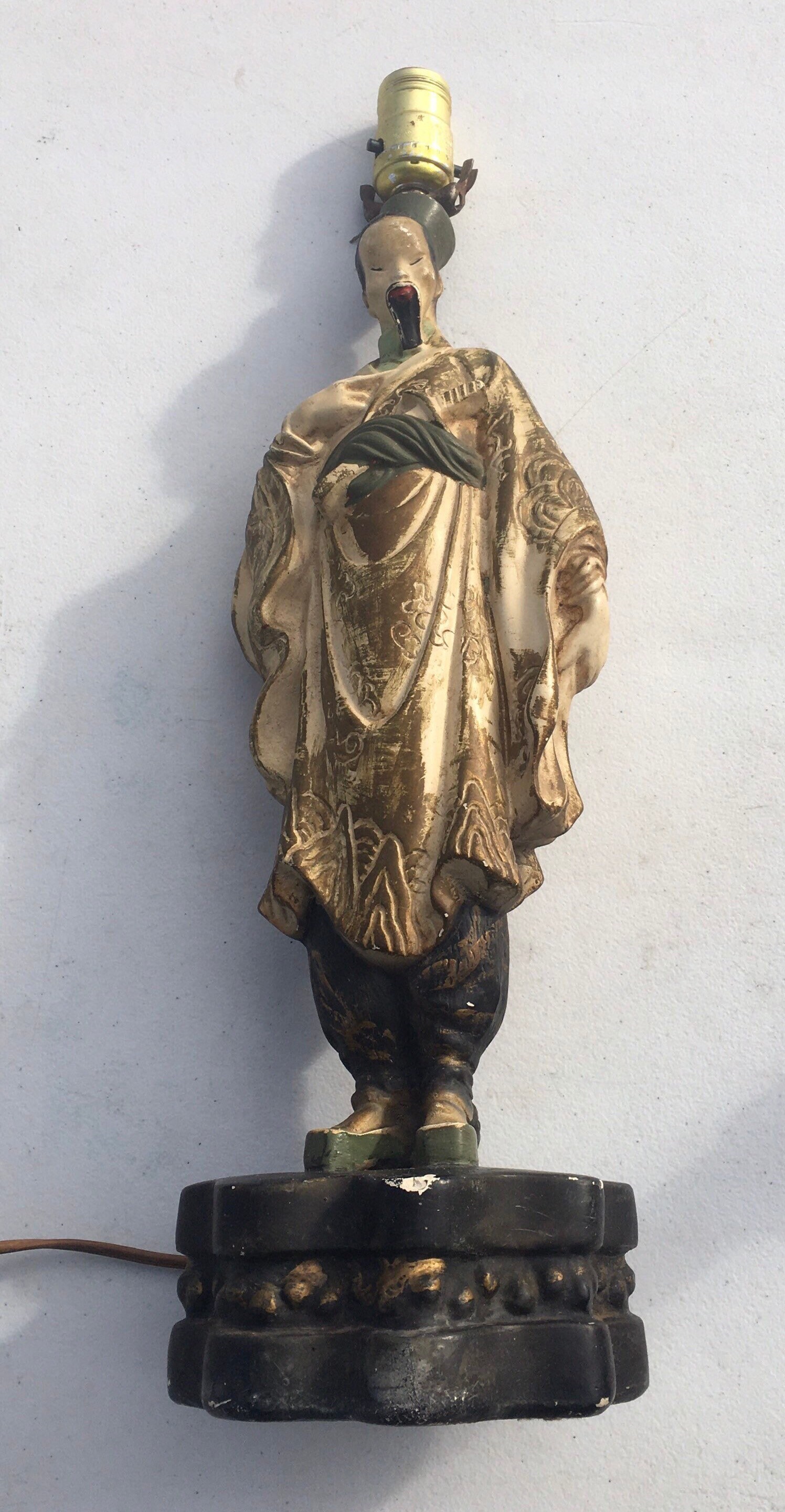 Rare Antique Japanese Man Samurai Lamp - Etsy