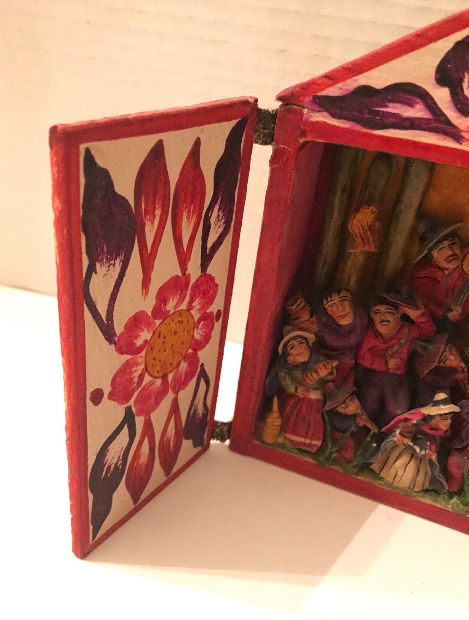 Old Antique Handmade Retablo Folk Art Fruit People Muscian Gathering - Etsy