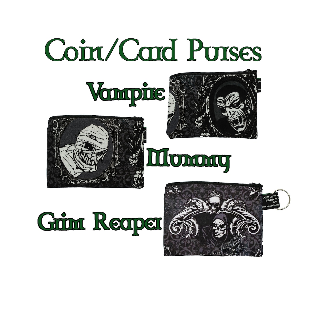 Vampire, Mummy & Grim Reaper Framed Portrait Design ~ Handmade Purse ...