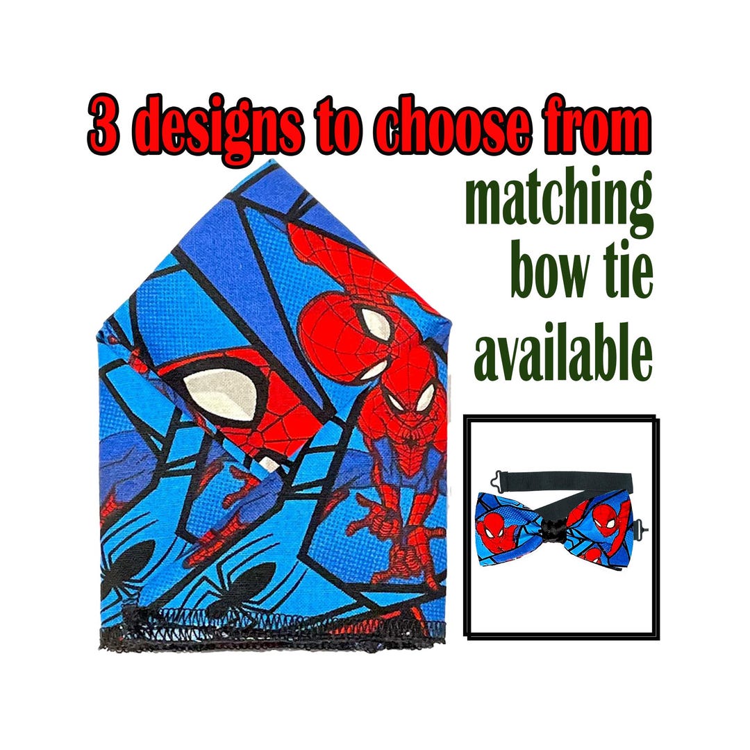 Spiderman Superhero Pocket Square & Bow Tie Perfect Accessory for ...