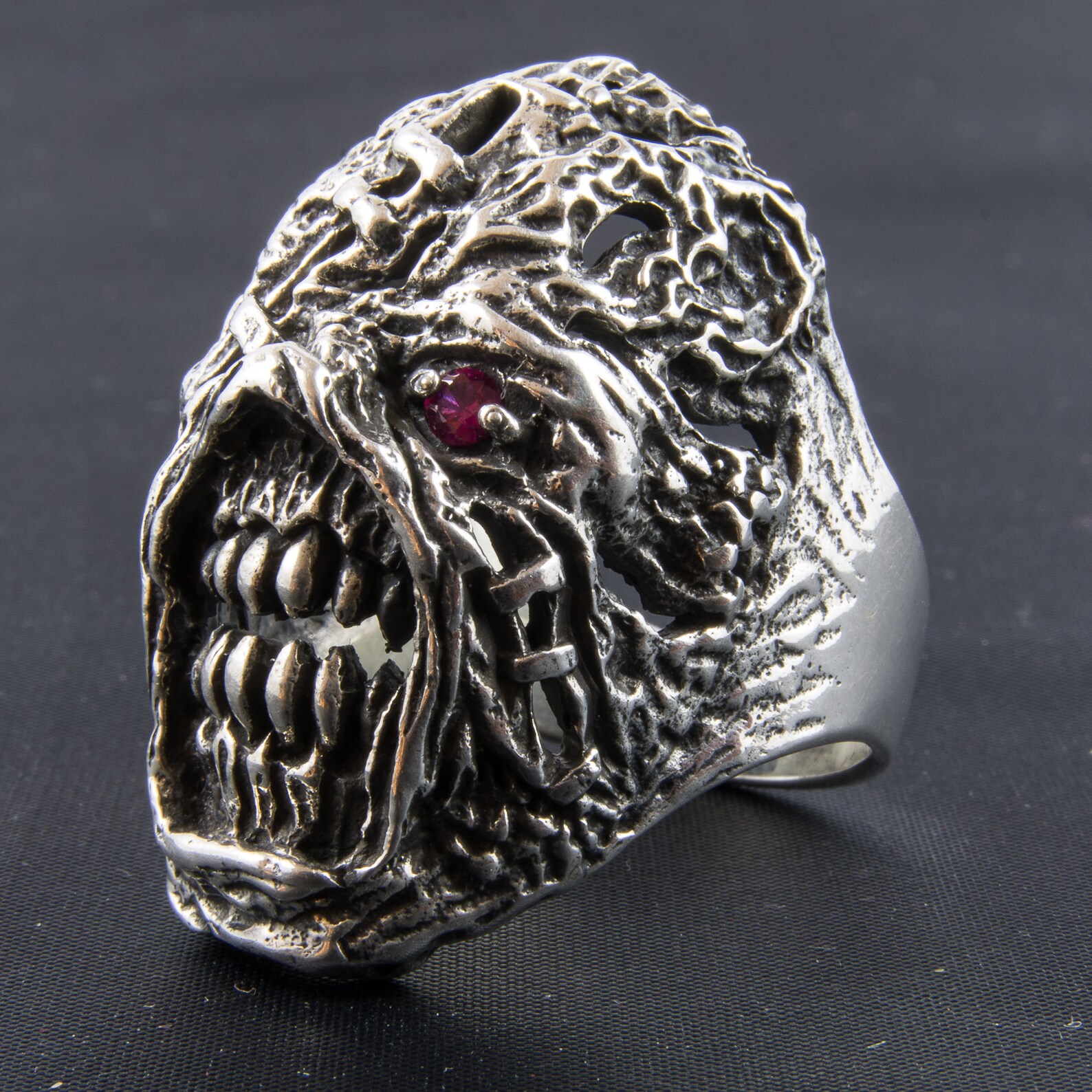 Nemesis Resident Evil Ring .925 Solid Sterling Silver Metal, Biker ...