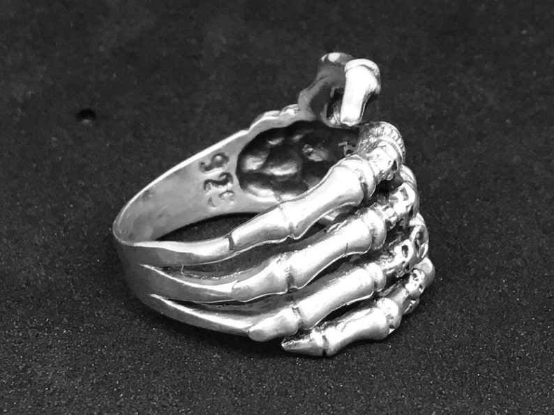 Awesome Skeleton Hand Ring With Voodoo Skull Details on Each - Etsy