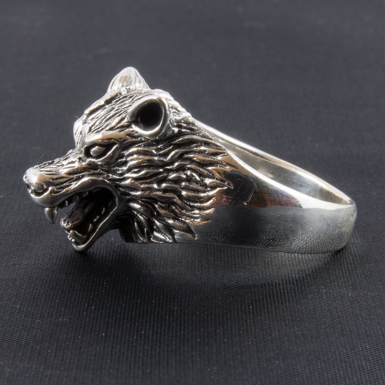 Werewolf Ring .925 Solid Sterling Silver Biker Rocker Animal Fan ...