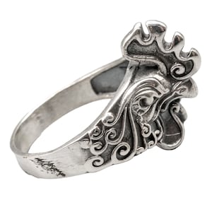 Chicken Head Ring .925 Solid Sterling Silver. Fun Ring With Lovely ...