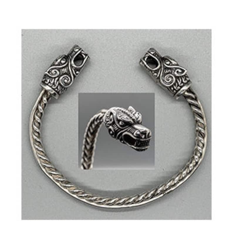 Incredible Details on Our Celtic Wolf Silver 925 Torc/torque - Etsy
