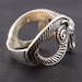 Rams Head Ring .925 Solid Sterling Silver Biker Rocker Aries Sheep Goat ...