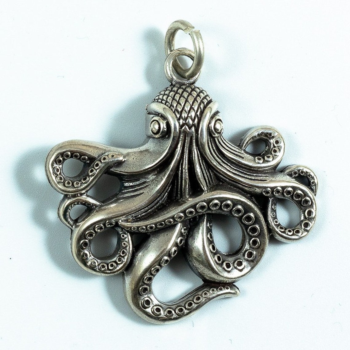 Kraken Pendant made From .925 Solid Sterling Silver Fully - Etsy UK