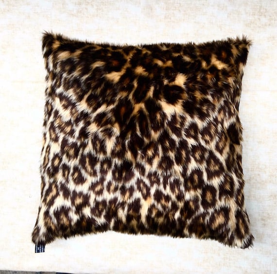 Leopard Print Fluff Cushion Cover Great Fun Fabric Soft - Etsy