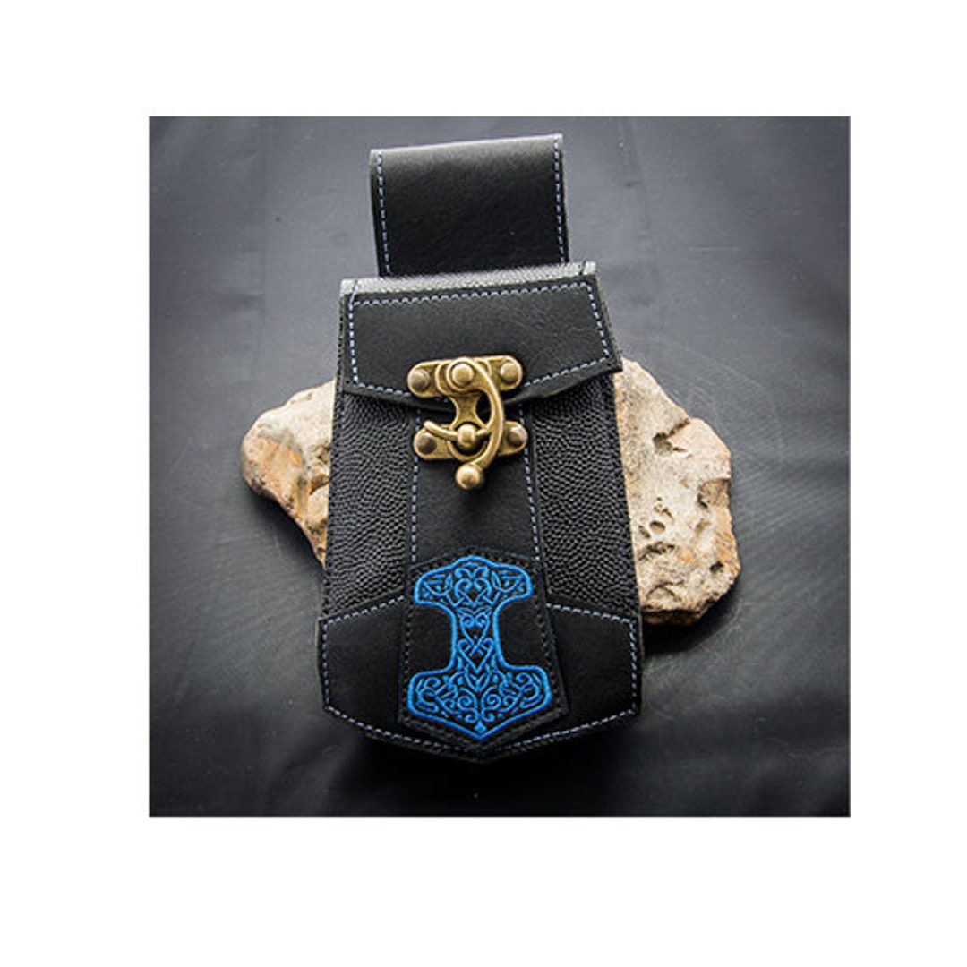 Thor's Hammer Mobile Phone Pouch (leather, Phone Pouch, Wolf, Spirit ...