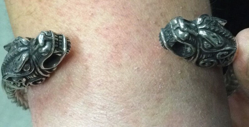 Incredible Details on Our Celtic Wolf Silver 925 Torc/torque - Etsy