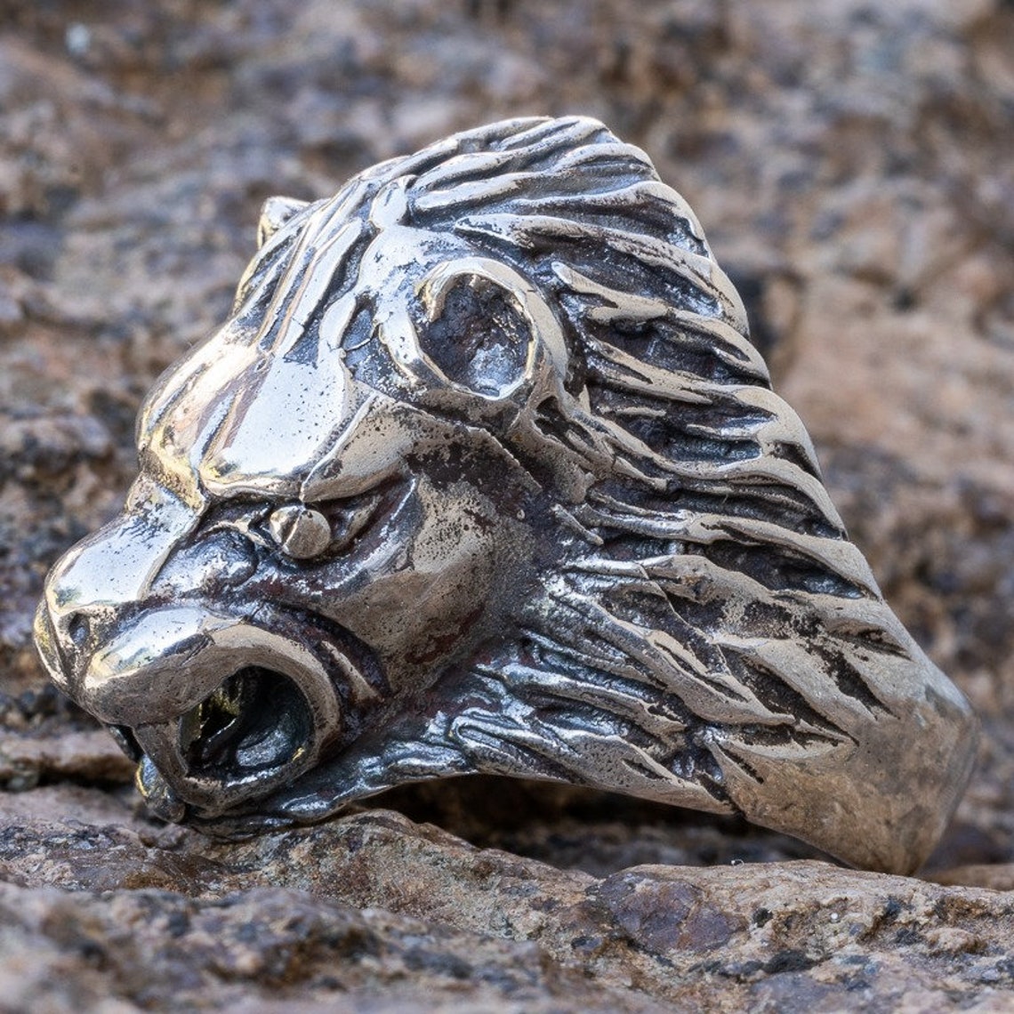 Awesome Lion Ring Handmade From .925 Sterling Silver Great - Etsy
