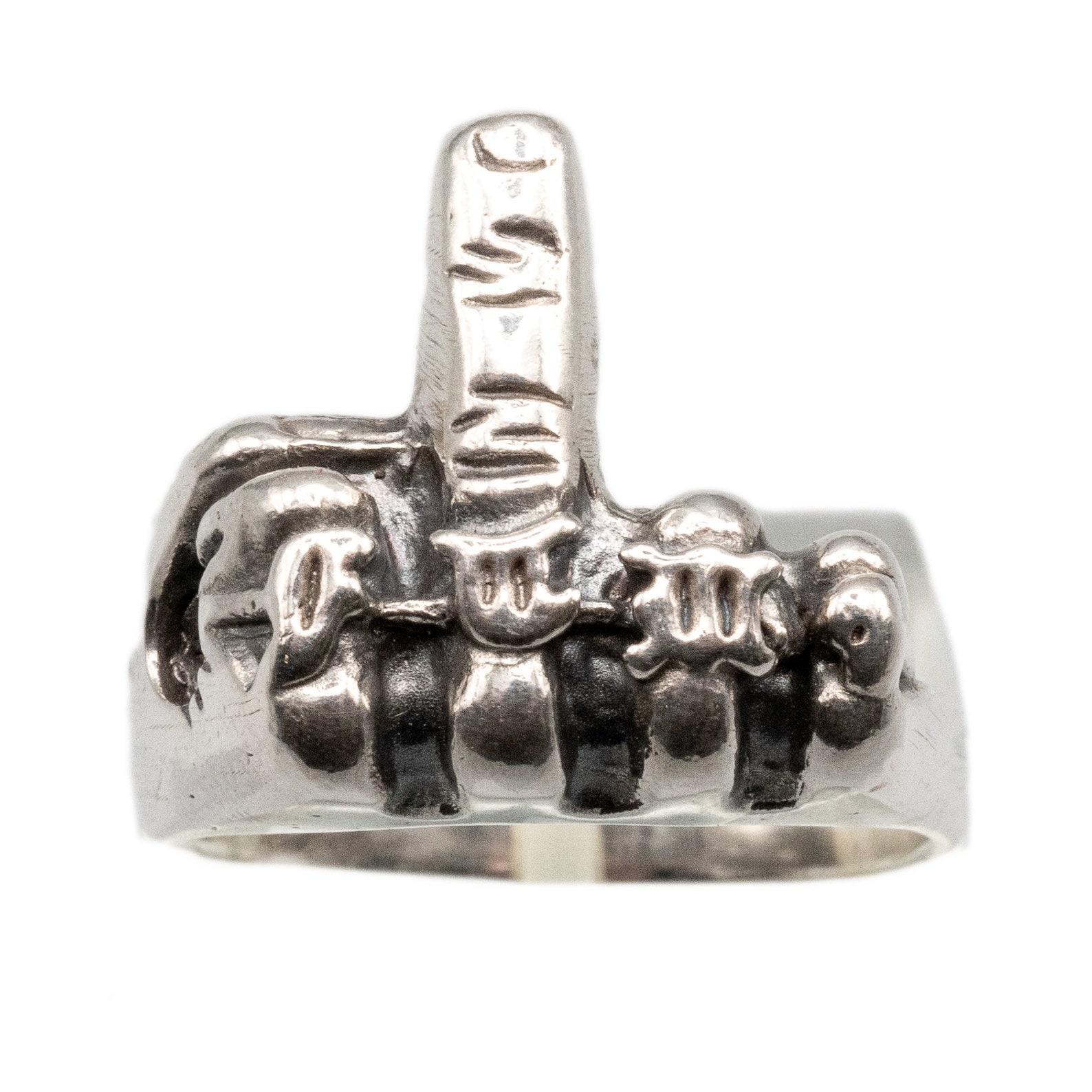 FTW Middle Finger Ring .925 Solid Sterling Silver - Etsy