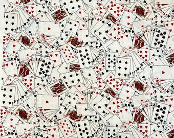 Playing Cards Fabric Playing Card Green by Thin Line - Etsy