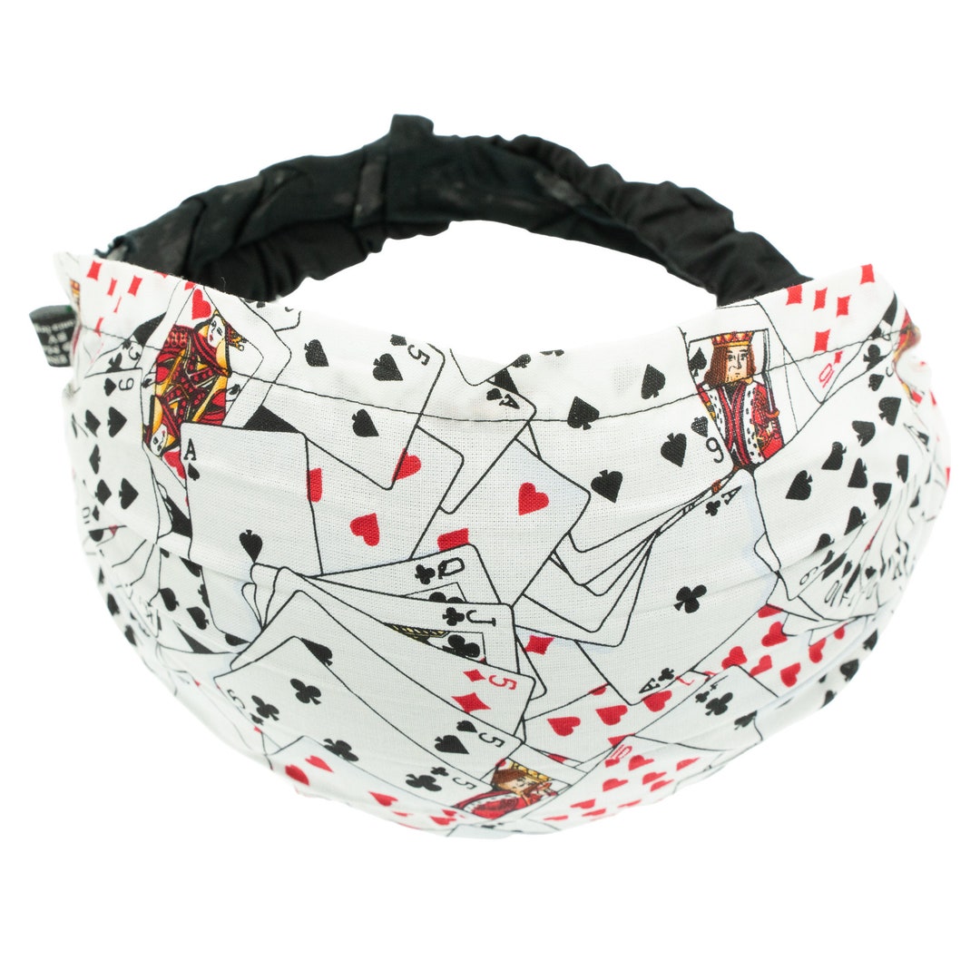 Lucky Playing Cards Design ~ Elasticated Headband Great for Tying Hair ...