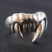 Great Design Vampire Fang Ring 925 Solid Sterling Silver Heavy Metal ...