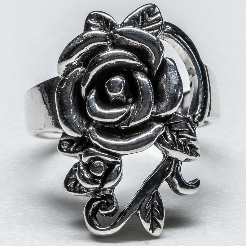 Beautiful Rose Ring, Lovely Defined Details on the Petals and Leaves ...