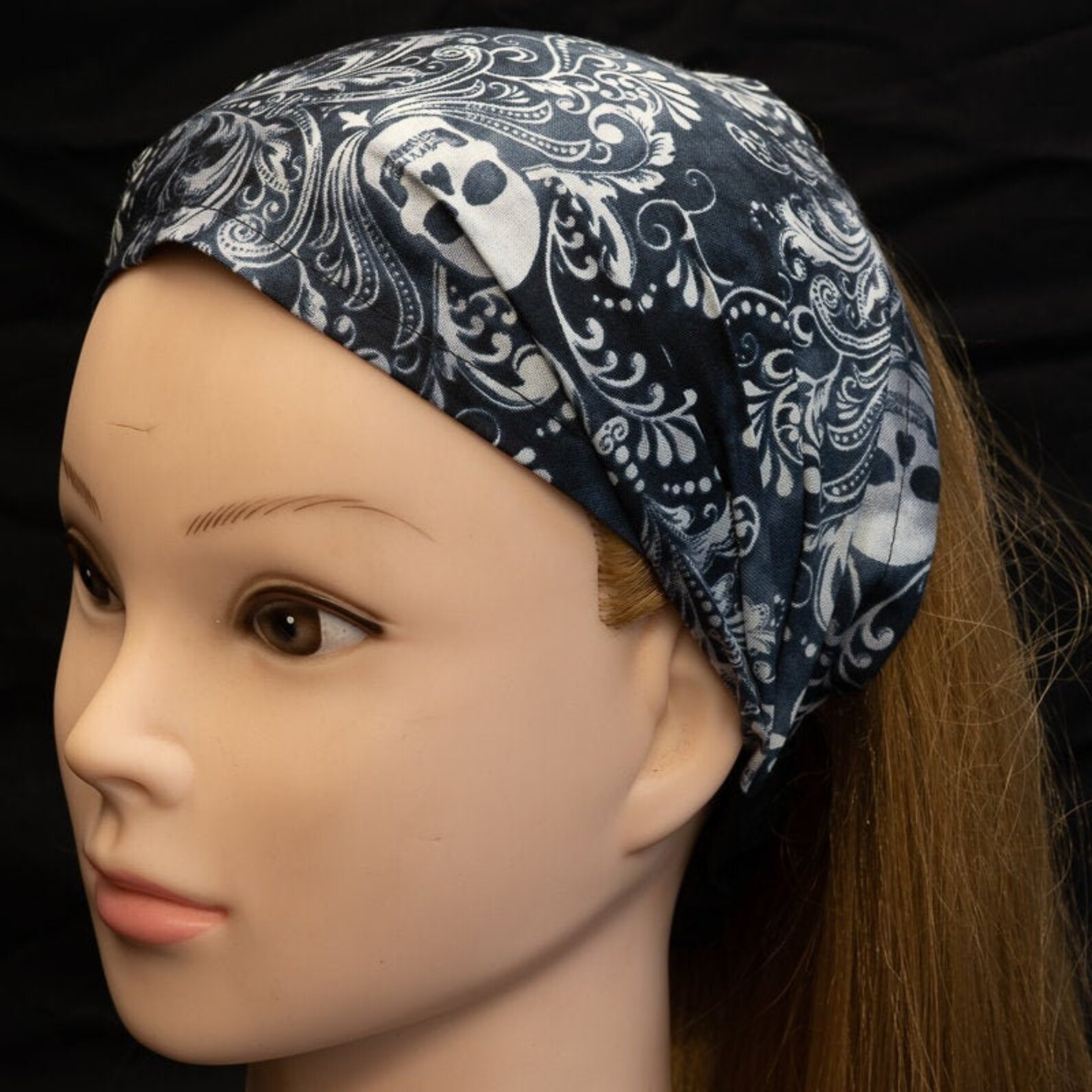 Beautiful Filigree & Skull Design Elasticated Headband Great - Etsy