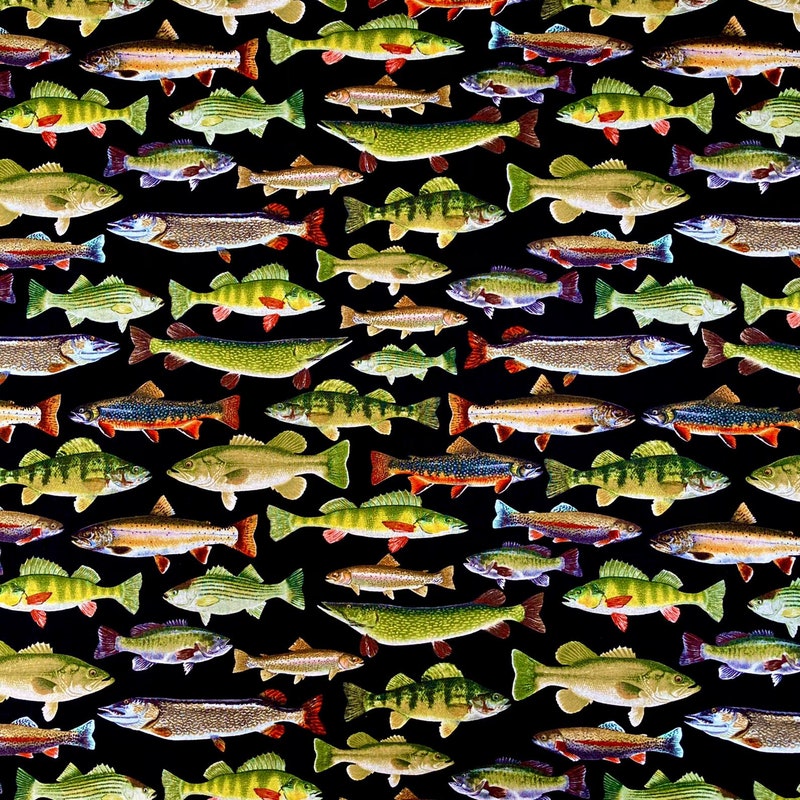 Fish Design Fabric - Etsy