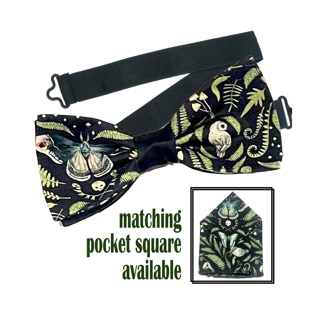 Promethea Silkmoth/hawk Moth and Owl Bow Tie & Pocket Square Perfect ...