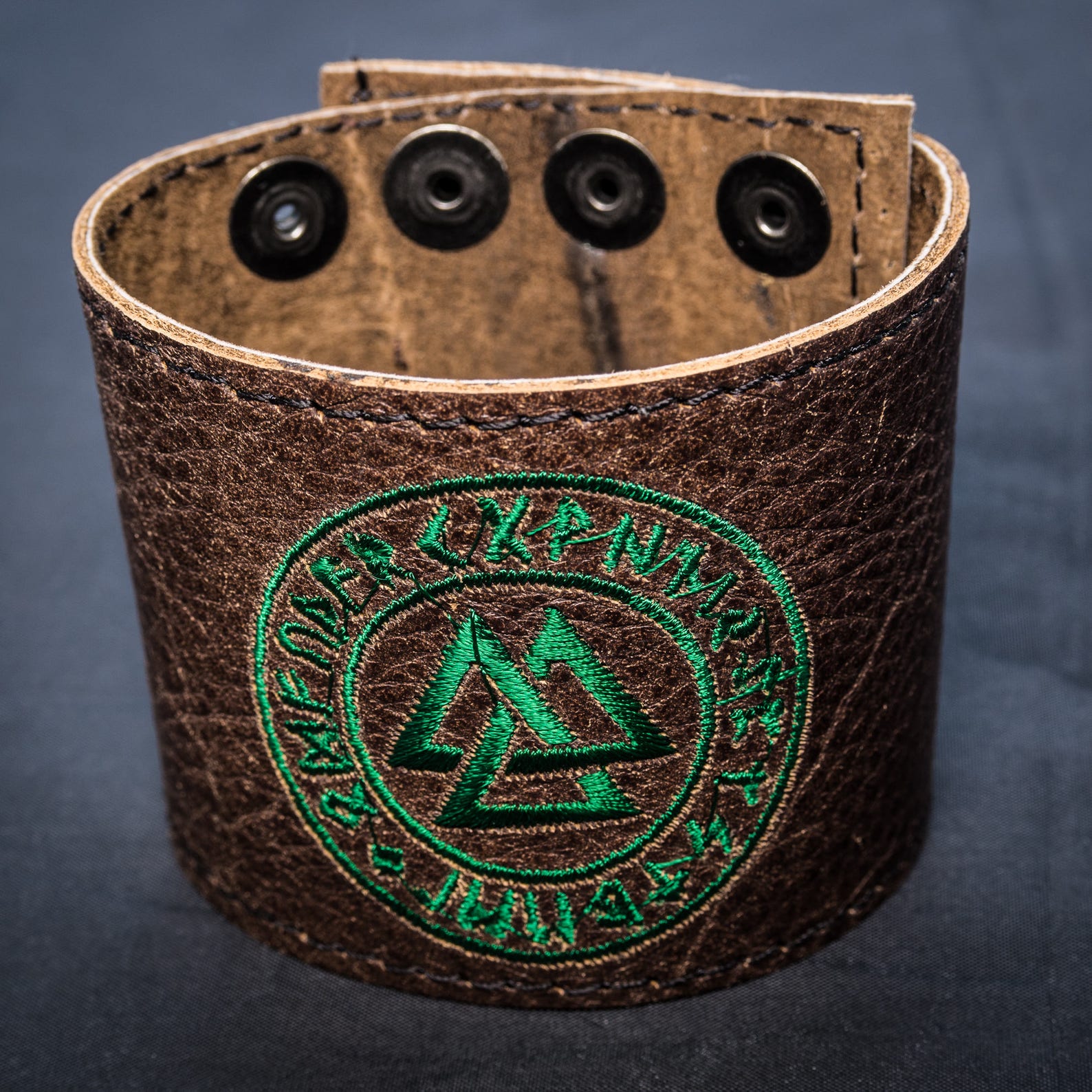 Wide Leather Wrist Cuff Odin Valknut/thor/norse/viking/ - Etsy